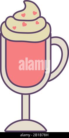 iced coffee drink line style icon vector illustration design Stock ...