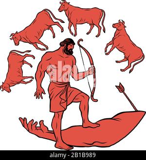 Obtain the cattle of the monster Geryon. 12 Labours of Hercules ...