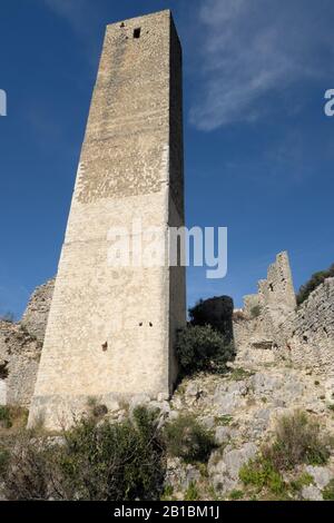 poggio catino, little town in rieti district, lazio, italy, europe ...