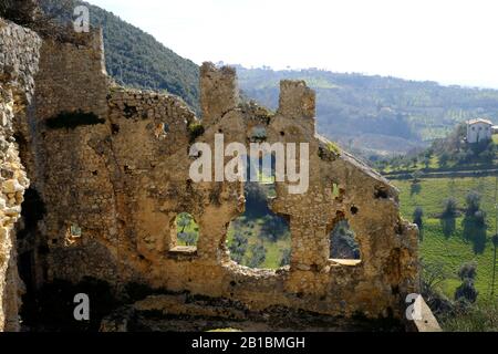 poggio catino, little town in rieti district, lazio, italy, europe ...