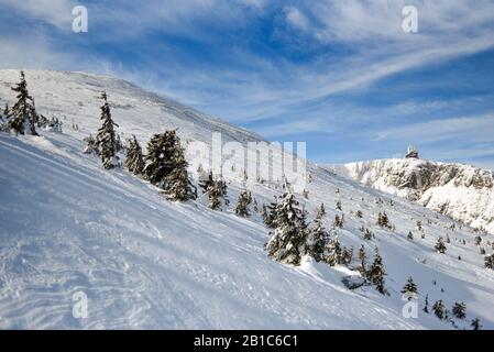 Snezne Jamy in the Karkonosze Mountains during sunny summer weather ...