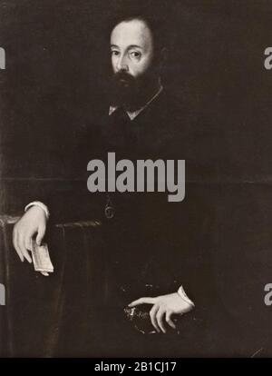 Galeotto II Pico della Mirandola, an Italian nobleman, is depicted in ...