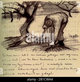 Gardener near a Gnarled Apple Tree 1883; Haag / Den Haag / La Haye ...