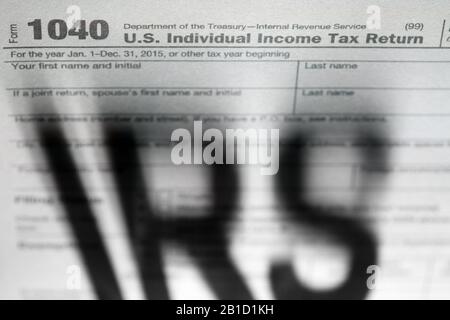 Tax forms background with Tax shadow Stock Photo - Alamy