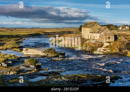 The river Thurso and Dale Mill at Westerdale, Caithness, Scotland, UK ...