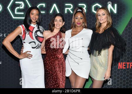 (L-R) Renée Elise Goldsberry, Lela Loren, Simone Missick and Dina ...