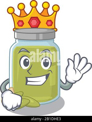 Cartoon illustration of peanut butter king or mascot Stock Vector Image ...