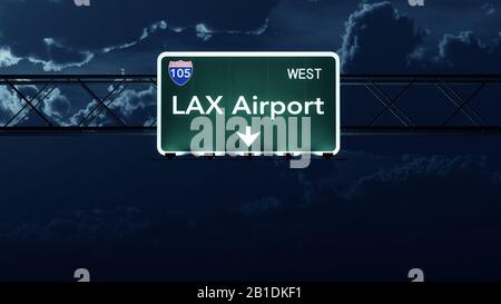 Los Angeles LAX USA Airport Highway Sign 3D Illustration Stock Photo ...