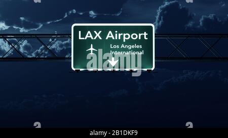 Los Angeles LAX USA Airport Highway Sign 3D Illustration Stock Photo ...