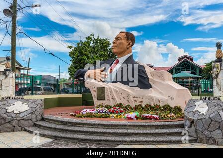 Monument to Vere Bird PM of Antigua and Barbuda Stock Photo - Alamy