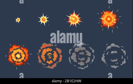 Explosion frames for animation Stock Vector Image & Art - Alamy