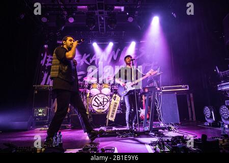 Bern, Switzerland. 20, February 2020. The German rap duo SDP performs a ...