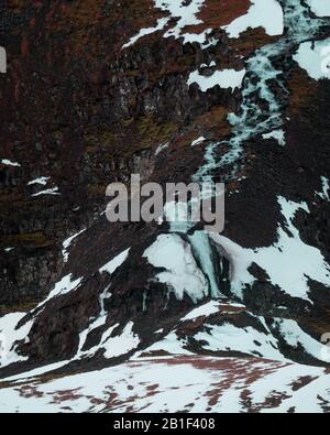 Thorufoss Waterfall in Winter, Iceland 2020 Stock Photo - Alamy
