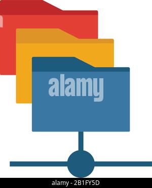 Record processing line icons collection. Sorting, Indexing, Inputting, Exporting, Archiving ...