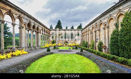 The ruins of the Stately Home of Whitley Court near the River Severn ...