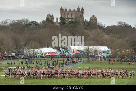 NOTTINGHAM - ENGLAND - 22 FEB: Start of the U17 Men’s race at the ...