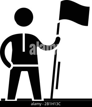 Achiever concept icon. Successful person idea thin line illustration ...