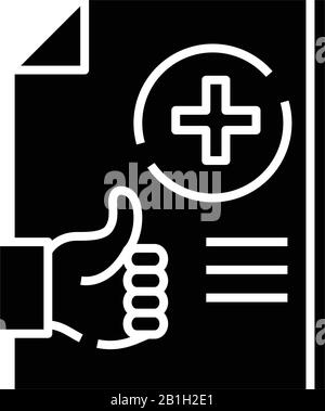 Adding info black icon, concept illustration, vector flat symbol, glyph ...