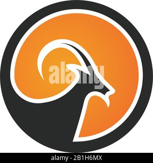 Goat Logo Template vector icon illustration design Stock Vector Image ...