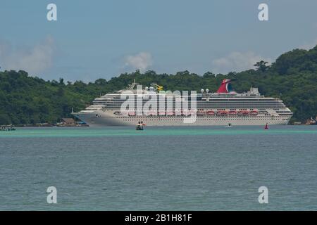 Carnival Splendor, South Pacific Ocean - February 13, 2020: Water ...