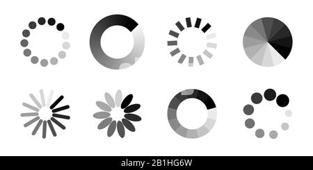 Circle preloader, buffer shape. Circular progress bar. Meter, guage and indicator icon with ...