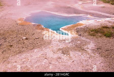 Hot Spring Landscape with colorful ground formation Stock Photo - Alamy