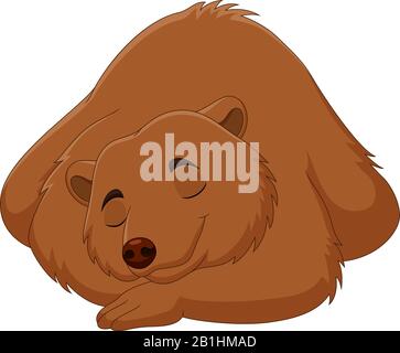peaceful cartoon bear cub Stock Vector Image & Art - Alamy