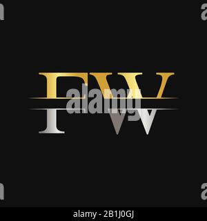 FW letter Type Logo Design vector Template. Abstract Letter FW logo ...
