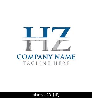 HZ letter Type Logo Design vector Template. Abstract Letter HZ logo ...