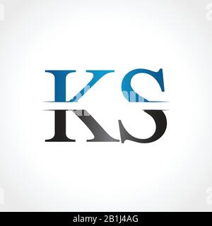 abstract letter ks simple overlapping linked logo vector Stock Vector ...