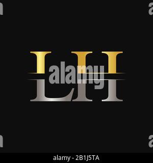 Initial LH letter Logo Design vector Template. Abstract Letter LH logo ...