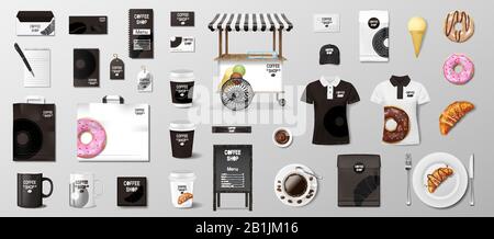 Realistic mockup for Bakery shop, Restaurant, Cafe. Corporate style ...