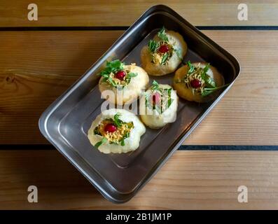 Yogurt Chat Bombs, Indian street food Stock Photo - Alamy