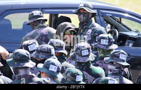 Quezon, Philippines. 25th Feb, 2020. Trainer giving instruction to VIP ...