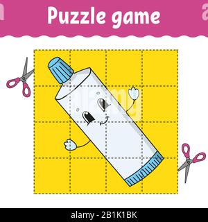 Toothpaste. Logic puzzle game. Learning words for kids. Find the hidden ...