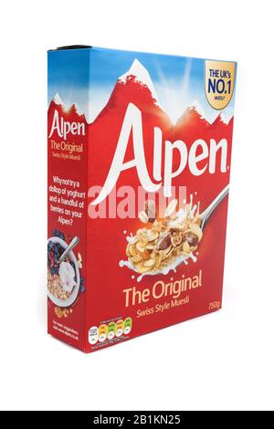 Box of Alpen Breakfast Cereal Stock Photo - Alamy