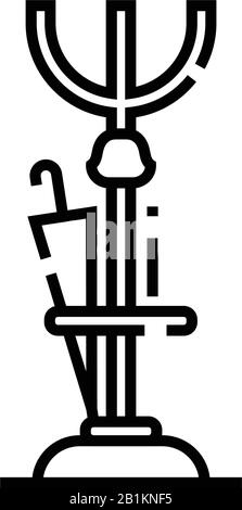 hallway line icon, outline symbol, vector illustration, concept sign ...