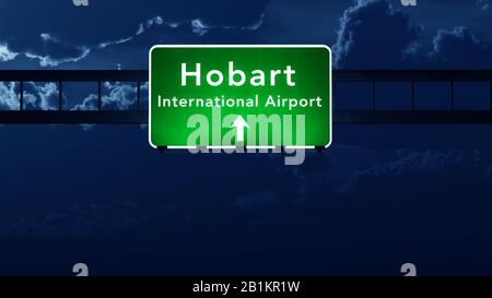 Hobart Australia Airport Highway Road Sign 3D Illustration Stock Photo ...