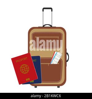 destination boarding pass cartoon vector illustration Stock Vector ...