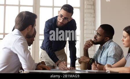 Group of middle-eastern corporate business people wearing traditional ...