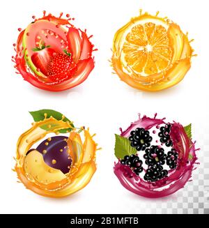 splash juice blackberry color icon vector illustration Stock Vector ...
