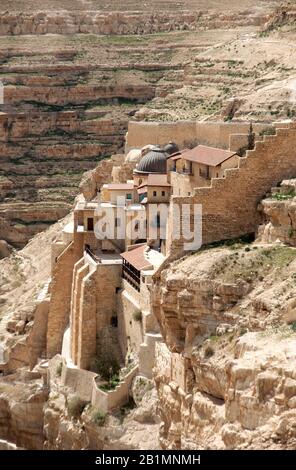 travel at spring in judean desert for hermits caves and monk monastery ...