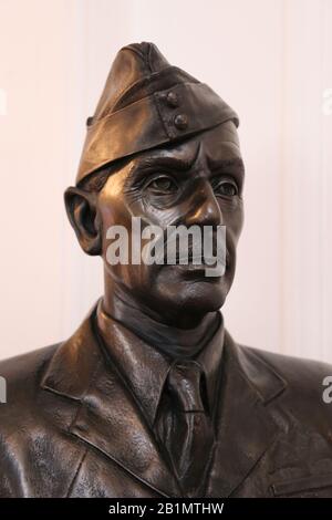 Statue of Air Chief Marshal Hugh Dowding who won the Battle of Britain ...