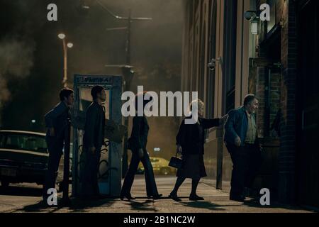 HUNTERS, from left: Logan Lerman, Jeannie Berlin, (Season 1, Episode ...