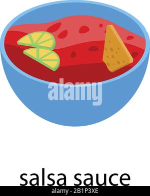 salsa mexican cuisine isometric icon vector illustration Stock Vector ...