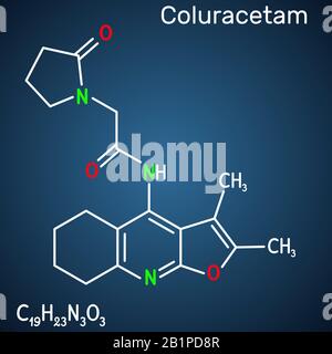 Coluracetam, BCI-540, C19H23N3O3 molecule. It is is a nootropic agent ...