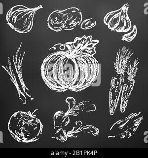 Hand draw vegetables of doodles vector art Stock Vector Image & Art - Alamy