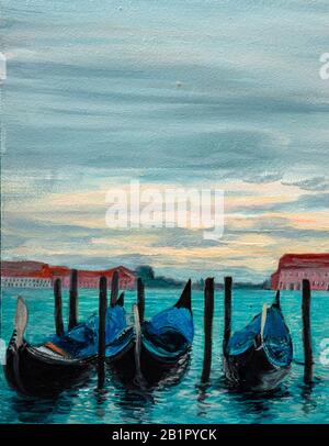 landscape, oil painting, hand made Stock Photo - Alamy