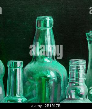 composition of several objects, oil painting, handmade Stock Photo - Alamy