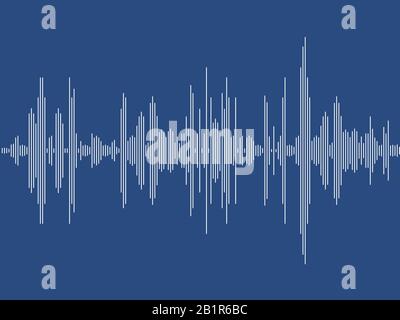 Audio sound wave graphics. Vector soundwave line equalizer graph ...